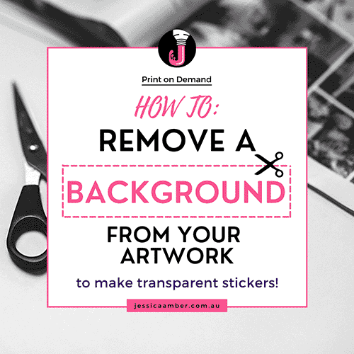 How To Remove Solid Backgrounds from Redbubble Stickers
